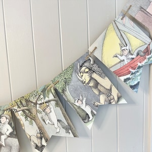 WHERE the WILD THINGS Are Book Page Banner Garland Bunting Sign ...