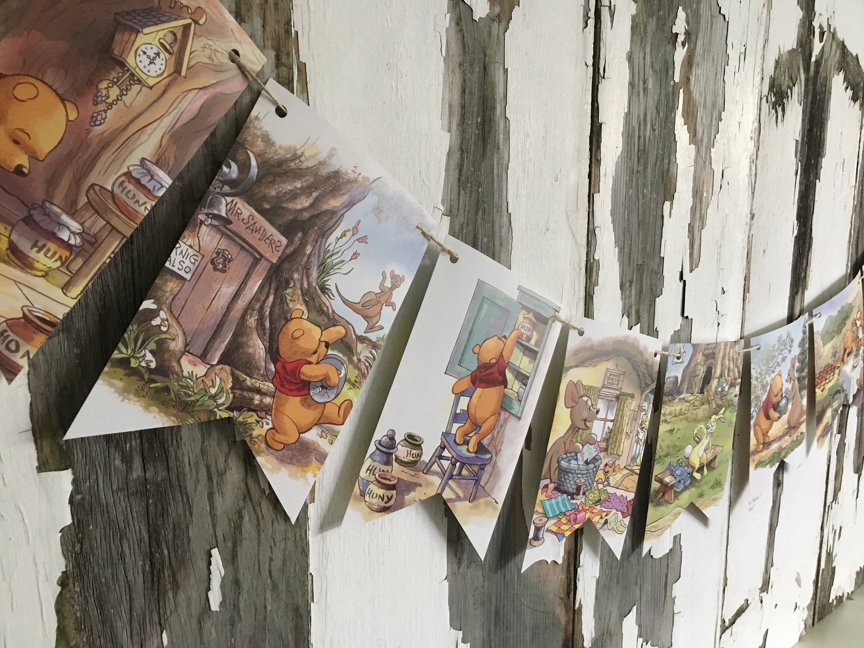 WINNIE the POOH Book Page Banner Garland Bunting Decoration - Etsy