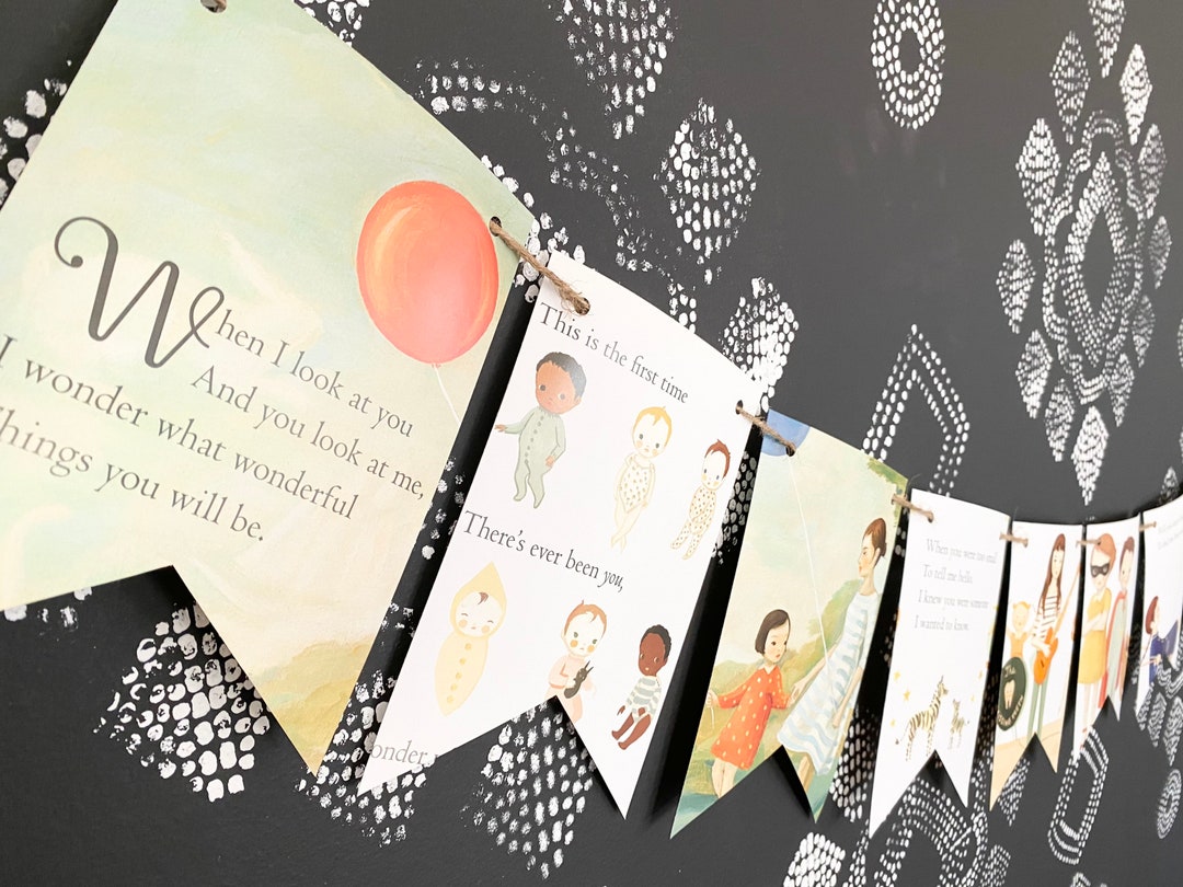 The Wonderful Things You Will Be Book Page Banner Nursery Baby Shower ...
