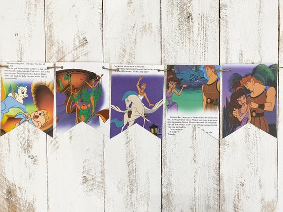 Hercules Book Page Banner Bunting Garland Party Decor | Etsy