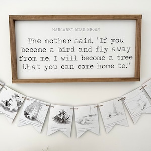 The Runaway Bunny Book Page Banner Garland Nursery Baby Shower Birthday ...