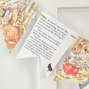 PETER RABBIT Book Page Banner Garland Bunting Decoration Decor Sign ...