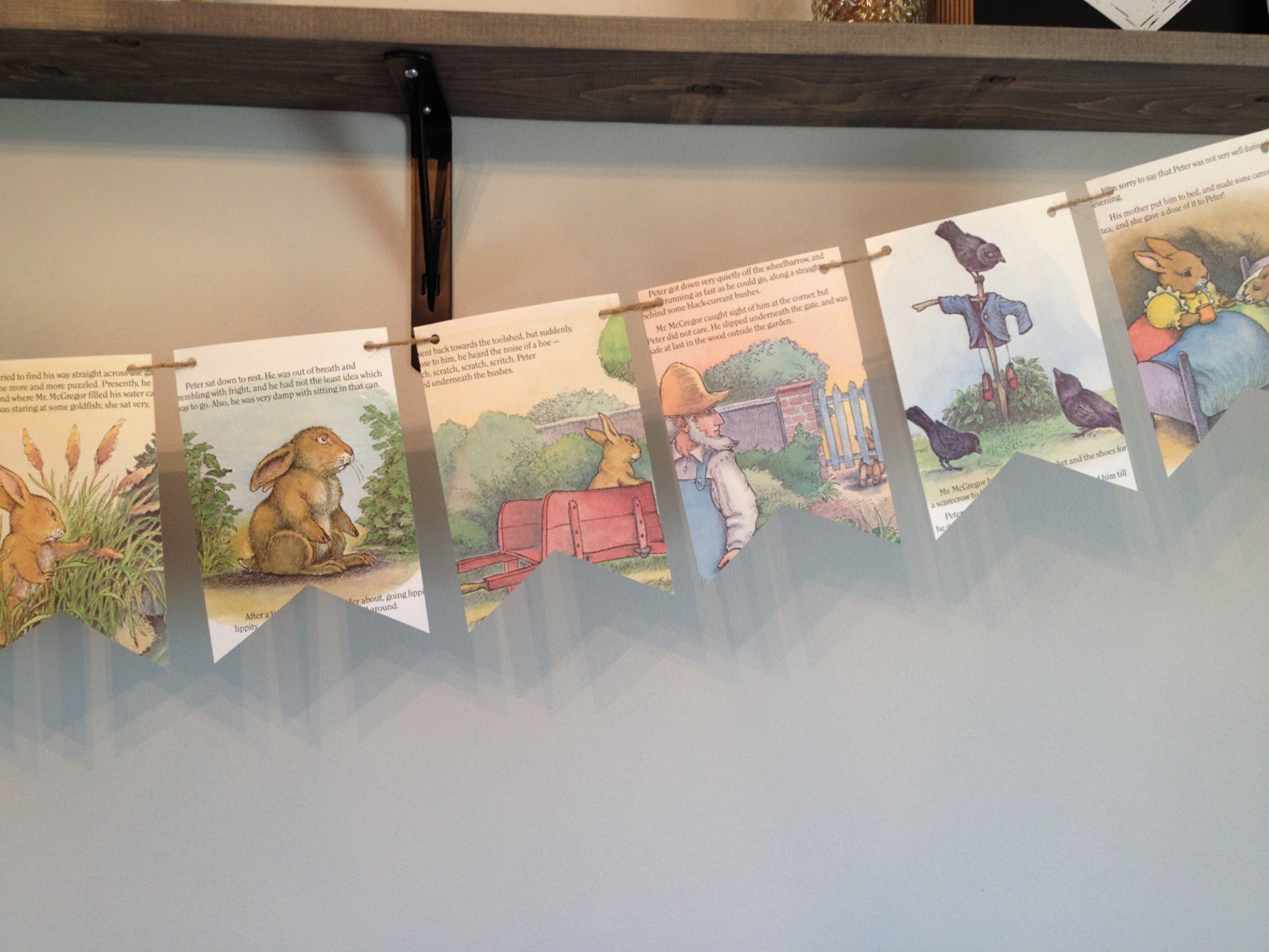 The Tale of PETER RABBIT Book Page Banner Bunting Garland - Etsy