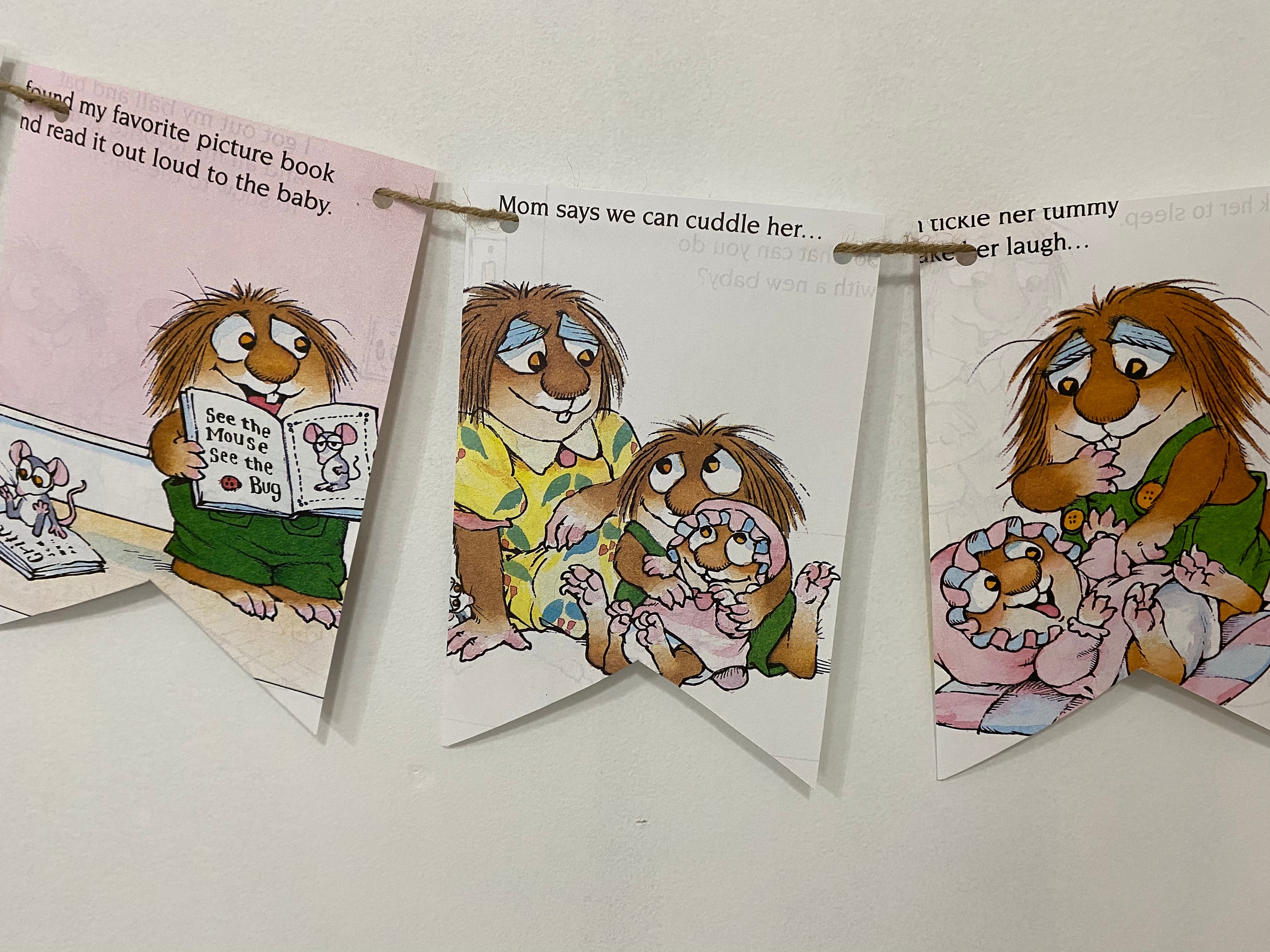 LITTLE CRITTER the New BABY Book Page Banner Bunting Garland | Etsy