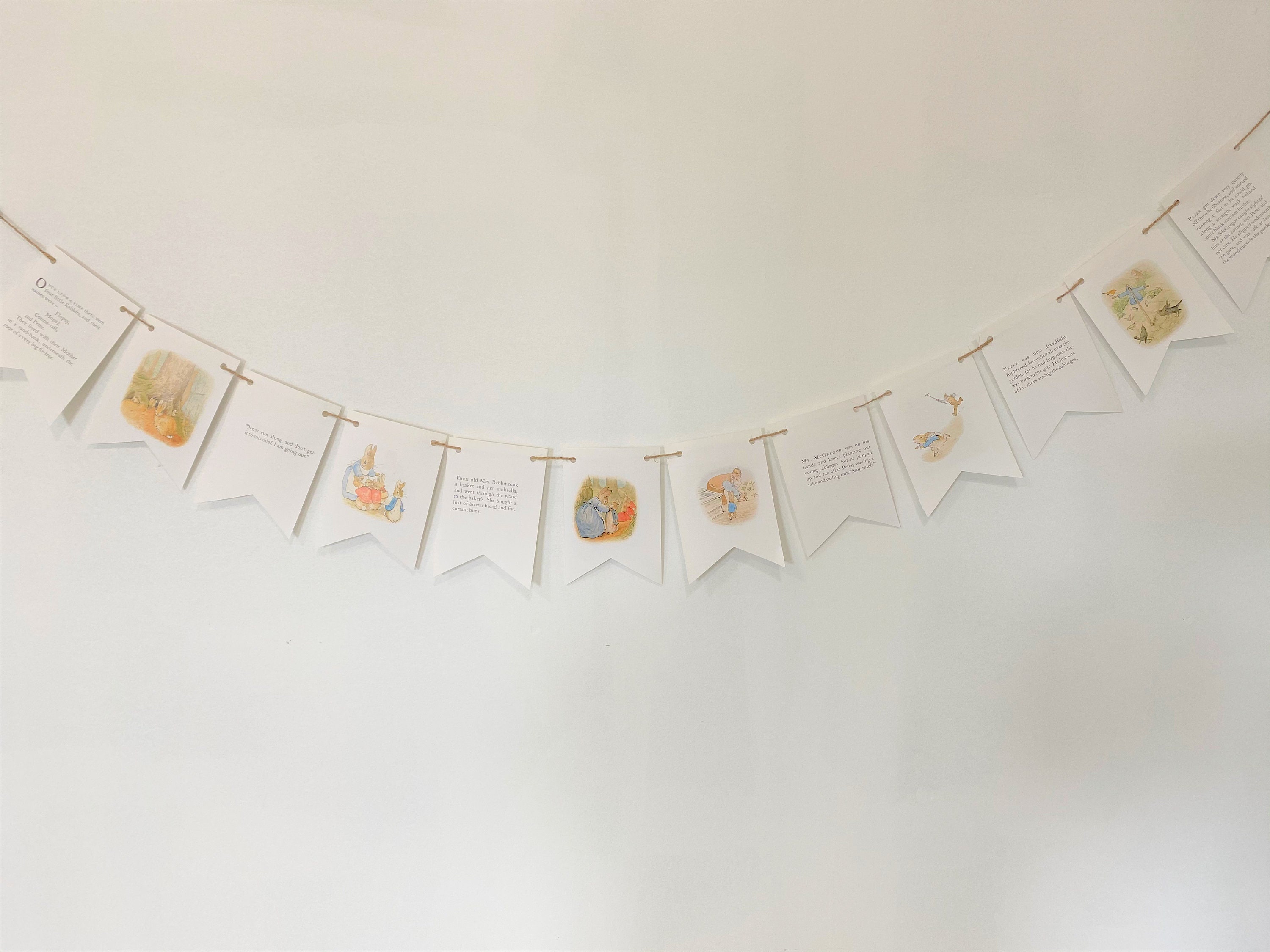 PETER RABBIT Book Page Banner Bunting Garland Spring Decor | Etsy