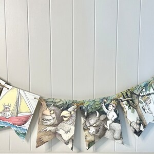 WHERE the WILD THINGS Are Book Page Banner Garland Bunting Sign ...