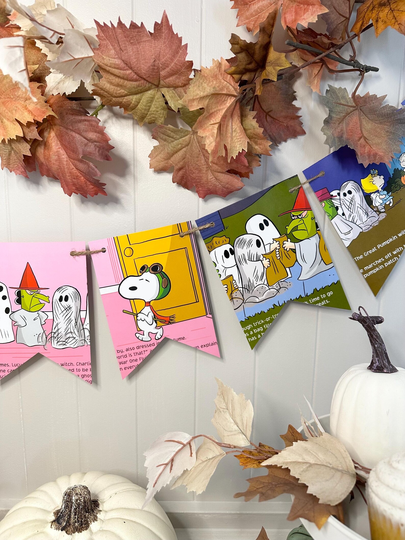 It’s the Great Pumpkin Charlie Brown Book Page Banner Fall Halloween ...