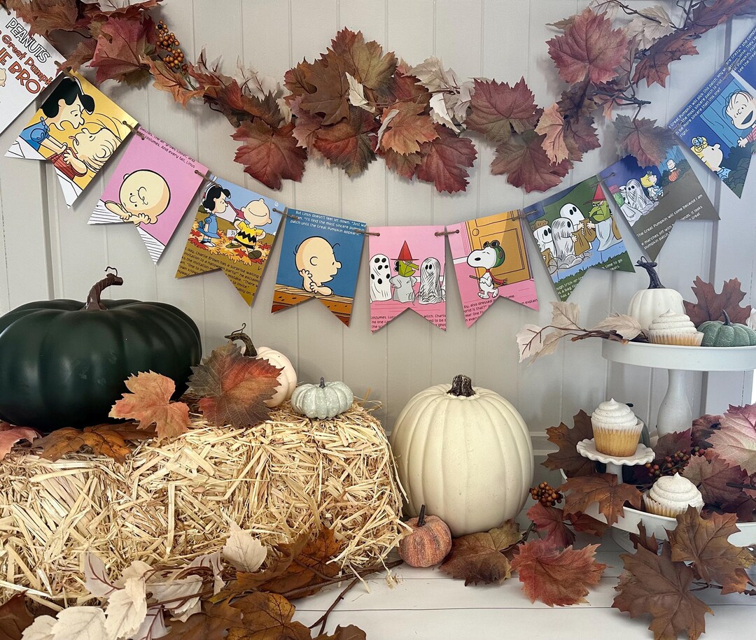 It’s the Great Pumpkin Charlie Brown Book Page Banner Fall Halloween ...