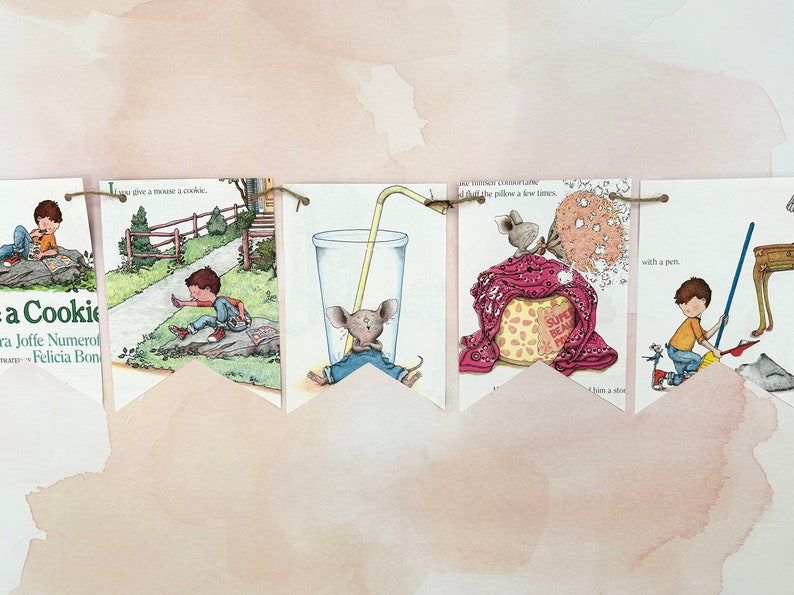 If You Give A Mouse A Cookie Book Page Banner Birthday Party Decor ...