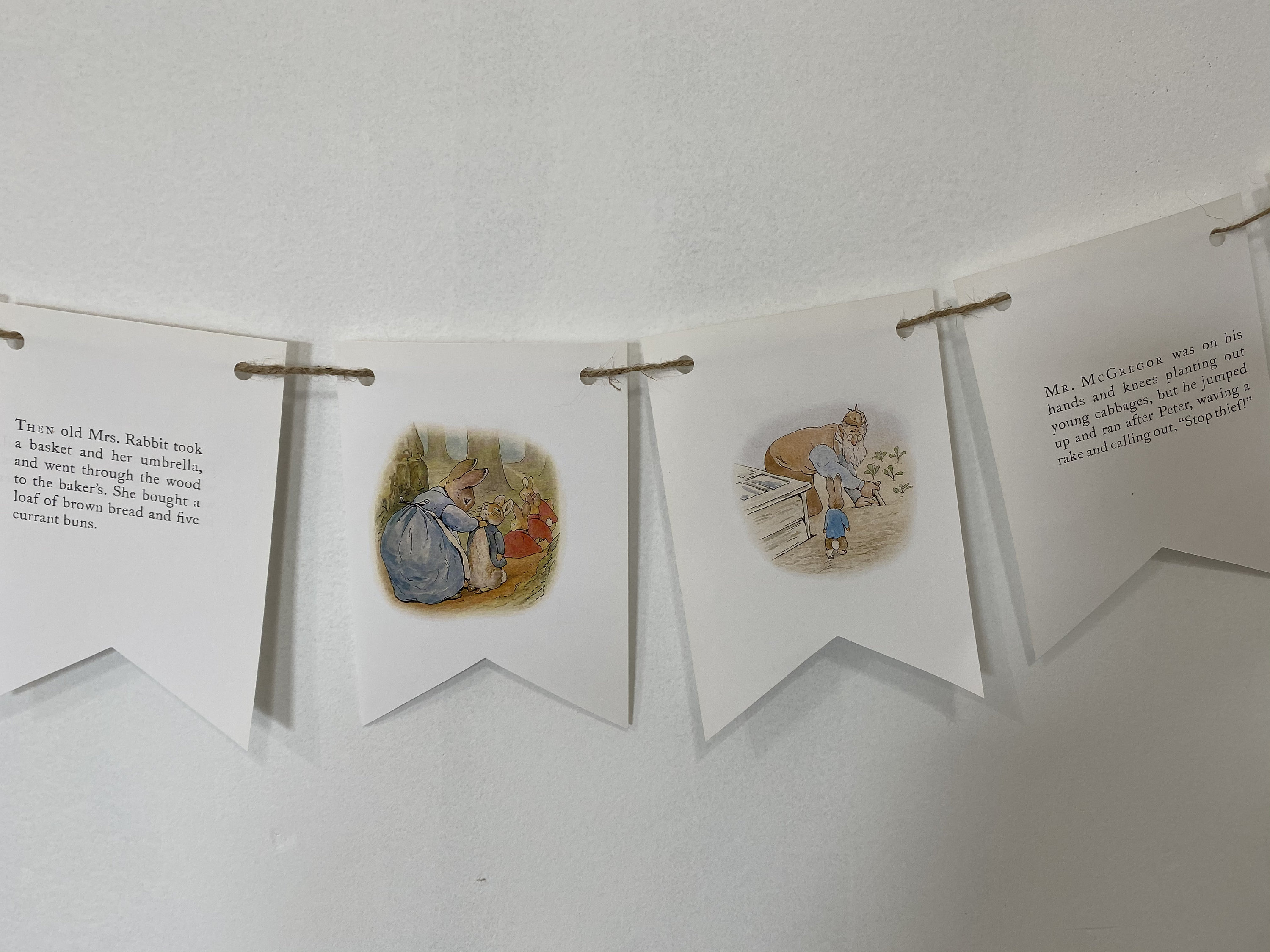 PETER RABBIT Book Page Banner Bunting Garland Spring Decor | Etsy