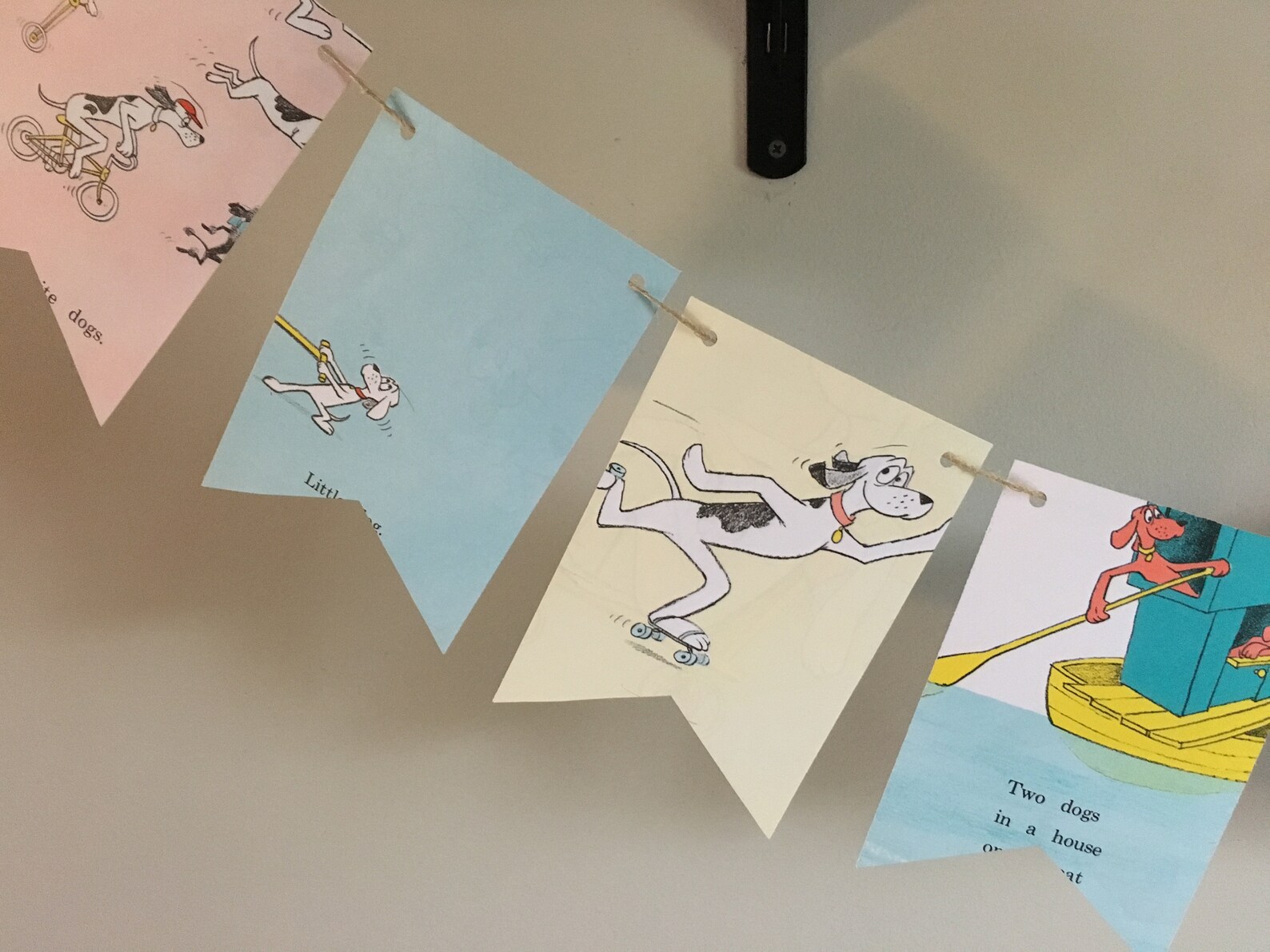 GO DOG GO Book Page Banner Garland Bunting Decoration Dogs | Etsy