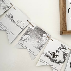 The Runaway Bunny Book Page Banner Garland Nursery Baby Shower Birthday ...