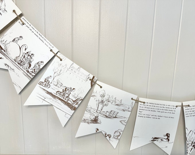 Vintage 1960's Ducks Duck Story Book Page Banner Bunting Garland Make ...