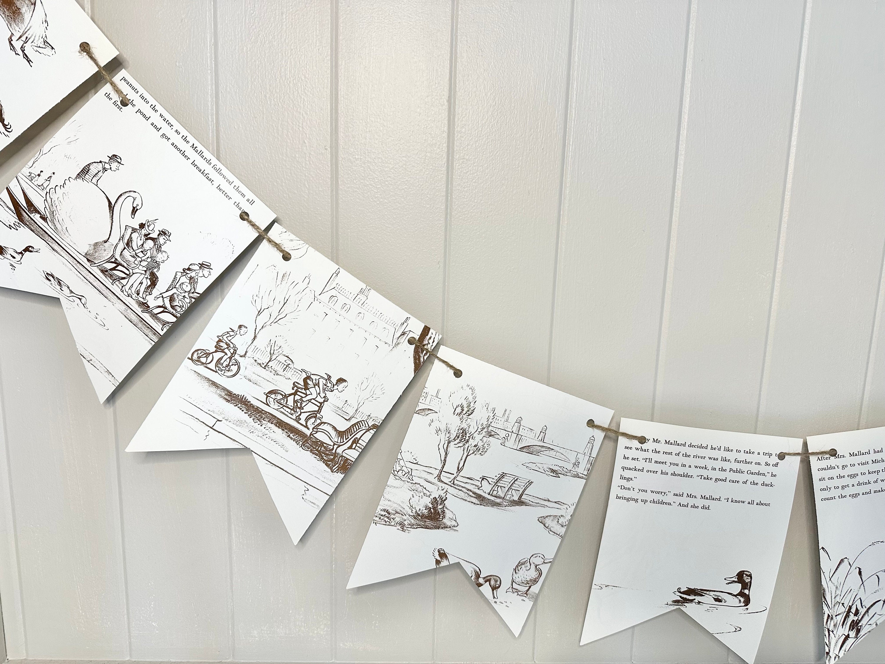 Vintage 1960's Ducks Duck Story Book Page Banner Bunting Garland Make ...