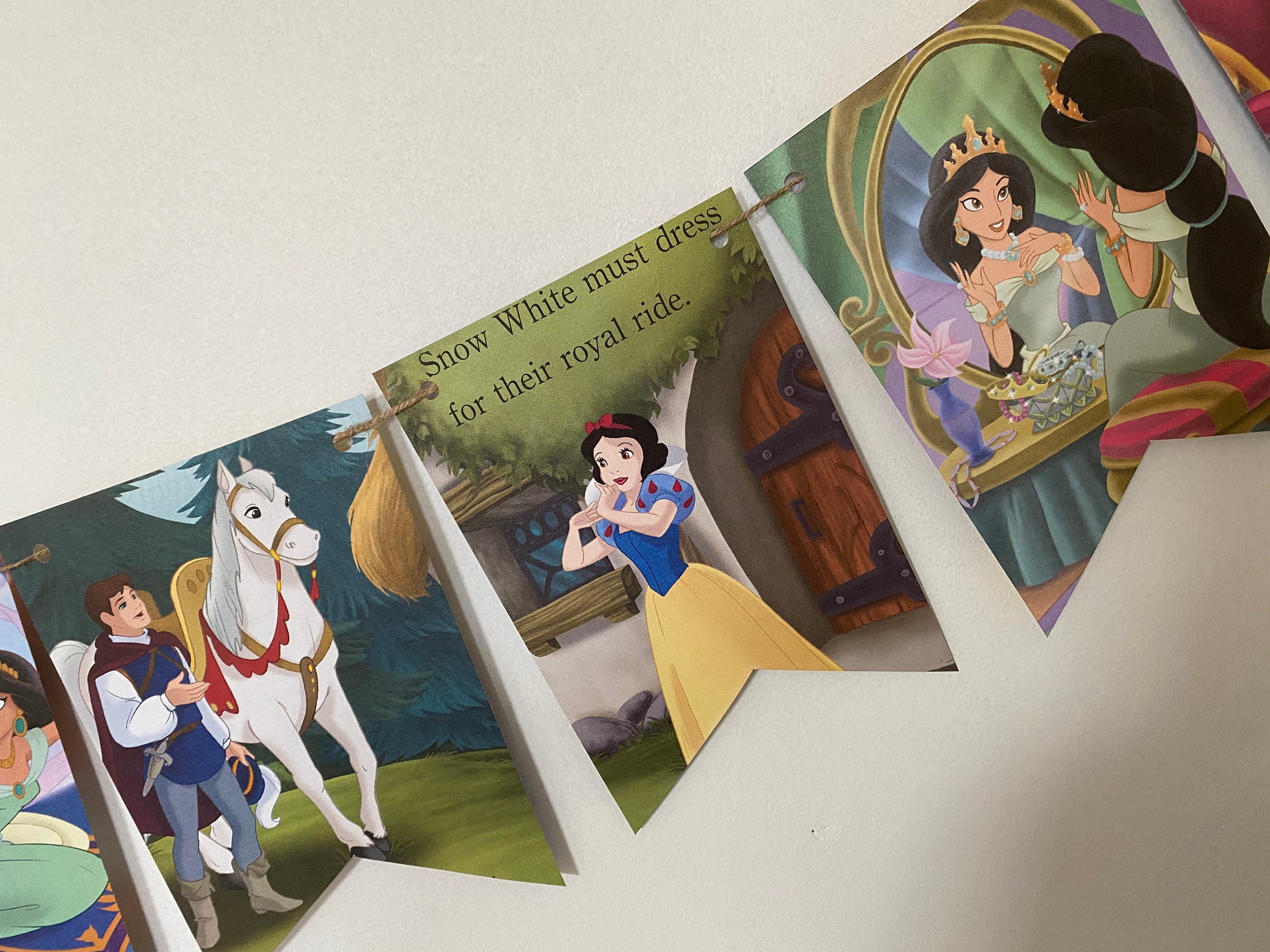 PRINCESS Book Page Banner Bunting Garland Decoration PRINCESSES the ...