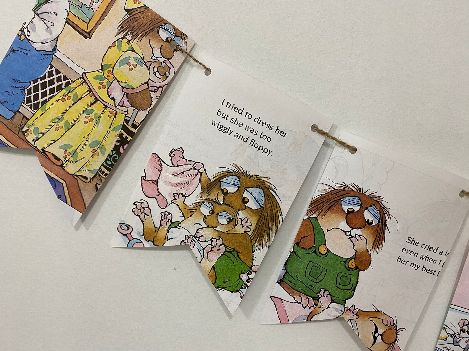 LITTLE CRITTER the New BABY Book Page Banner Bunting Garland | Etsy