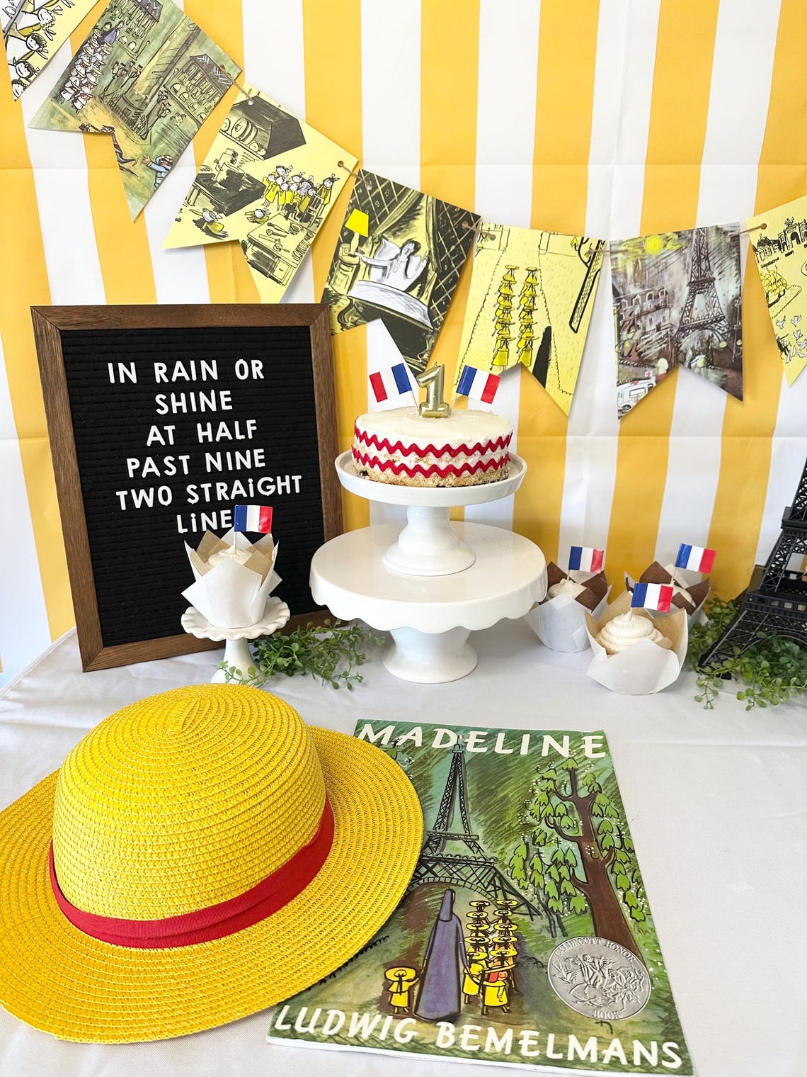 Madeline Book Page Banner Bunting Garland Decor Decoration Happy ...
