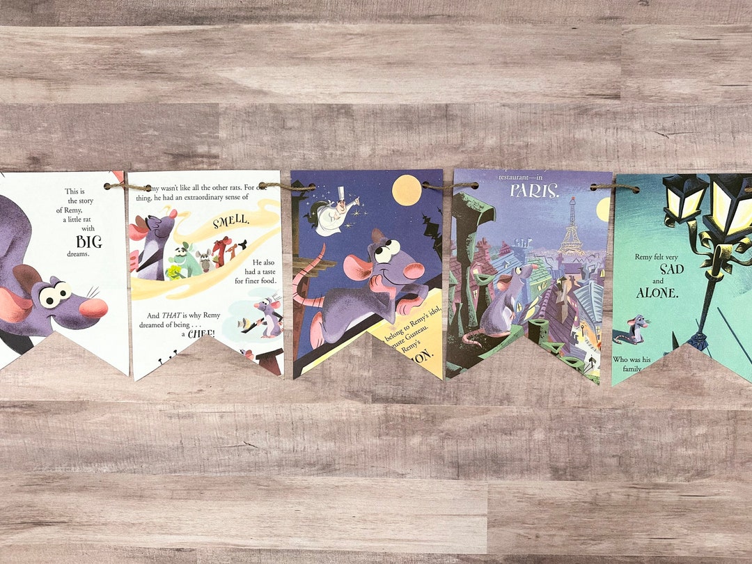 Ratatouille Book Page Banner Party Bunting Garland Art Sign - Etsy