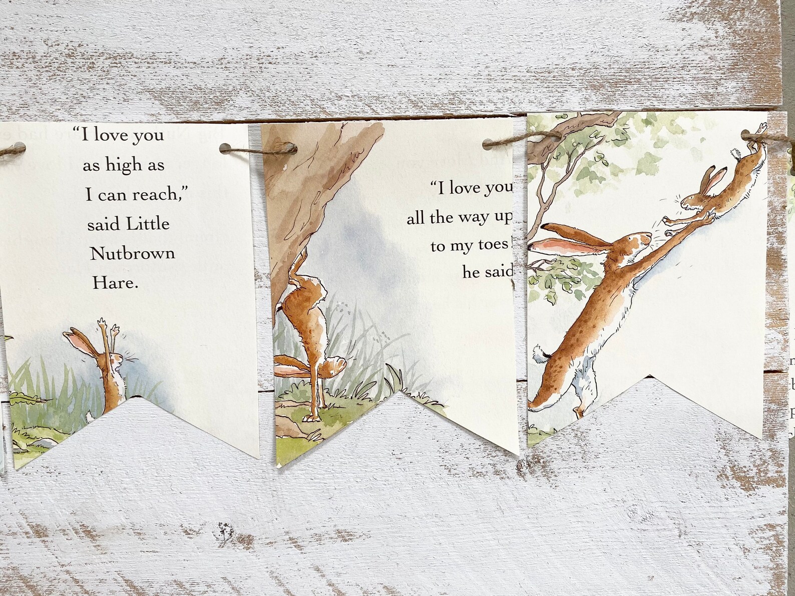 Guess How Much I LOVE YOU Book Page Banner Bunting Decoration - Etsy