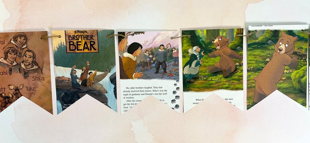 Brother Bear Book Page Banner Bunting Garland Birthday Party Decor ...