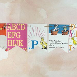 Dr Seuss’s ABC Book Page Banner Bunting Garland Dr Seuss Decor ...