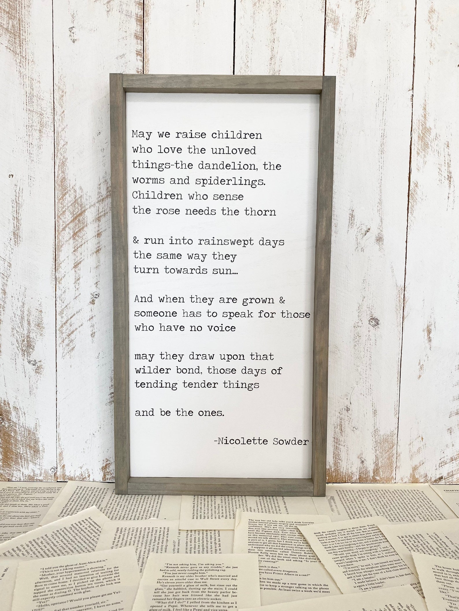 May We Raise Children Who Love the Unloved Things Poem Quote - Etsy