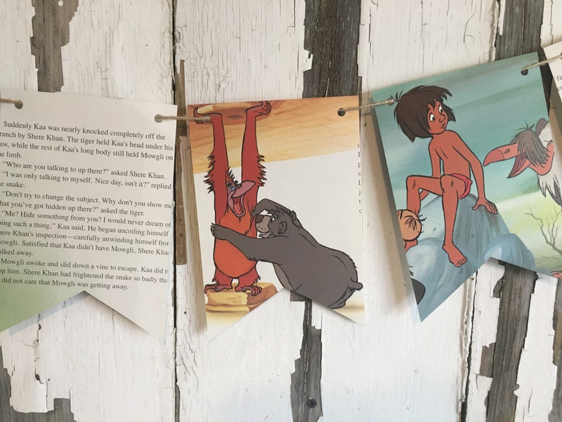 THE JUNGLE BOOK banner bunting garland party decoration | Etsy