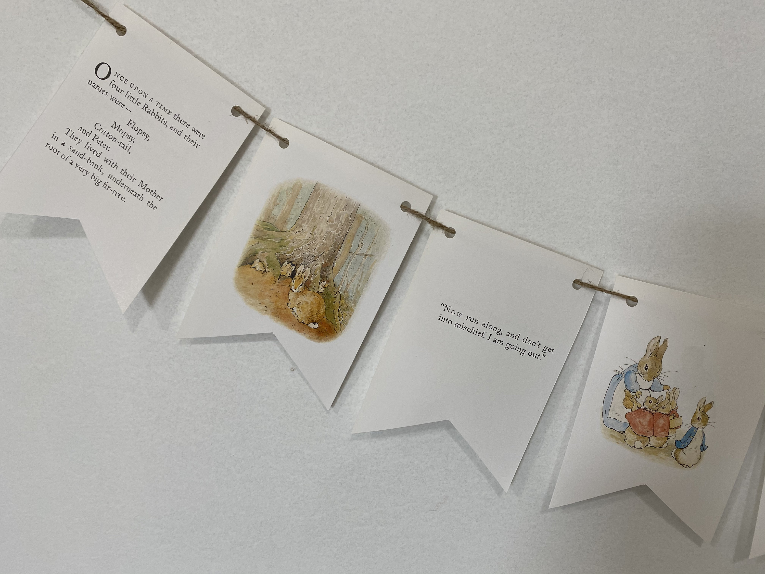 PETER RABBIT Book Page Banner Bunting Garland Spring Decor | Etsy