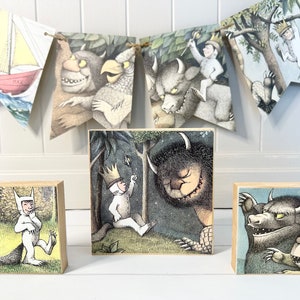 WHERE the WILD THINGS Are Book Page Banner Garland Bunting Sign ...