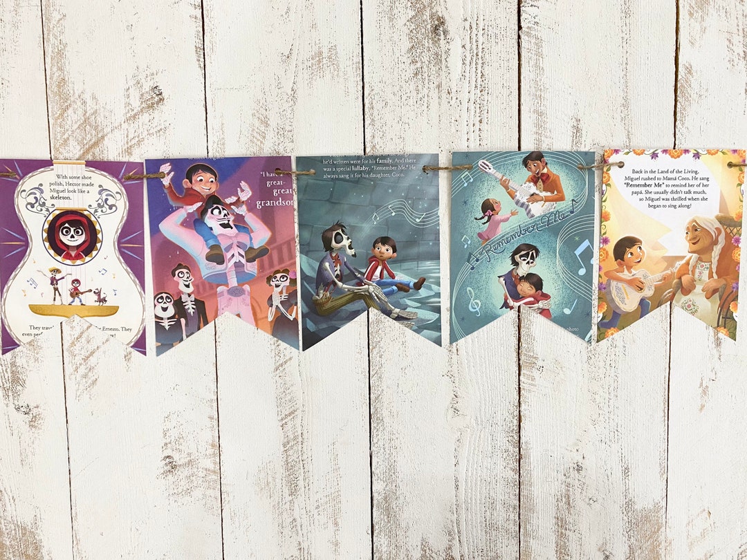 COCO Book Page Banner Bunting Garland Birthday Party Decor Decoration ...