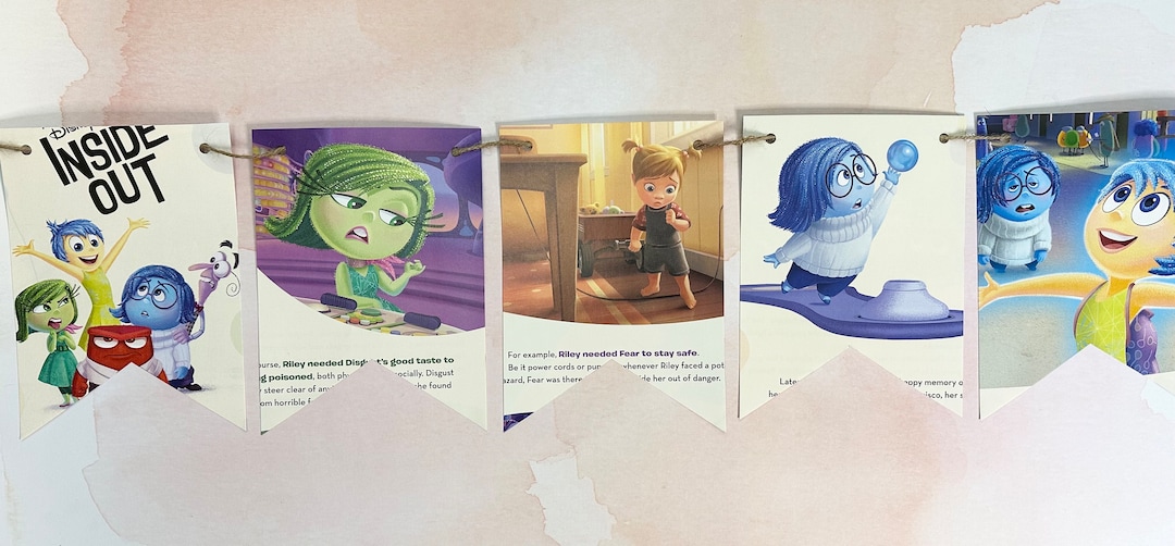 Inside Out Book Page Banner Bunting Garland Birthday Party Decor ...