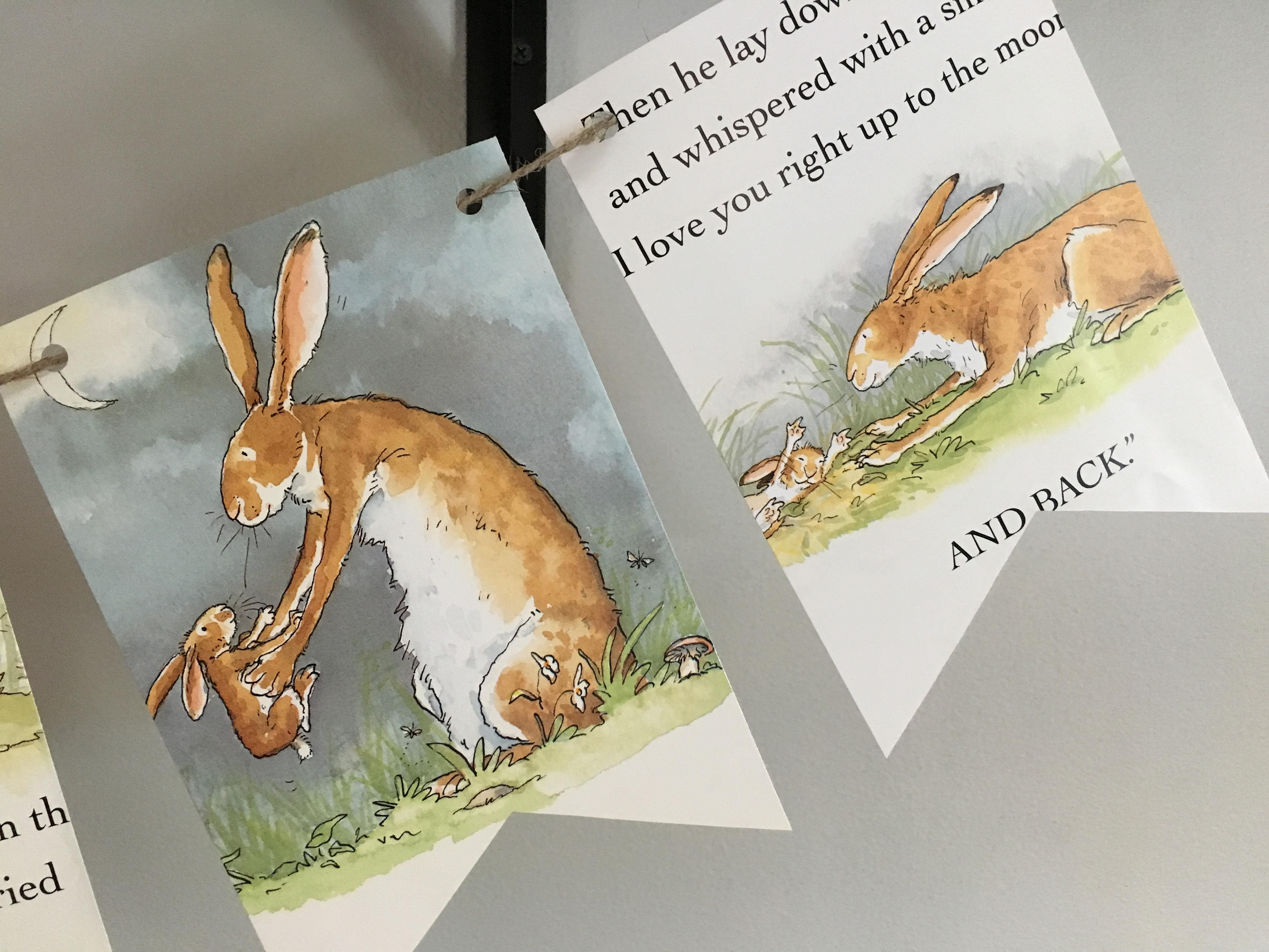 Guess How Much I LOVE YOU book page banner bunting decoration | Etsy