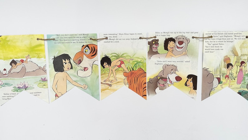 THE JUNGLE BOOK Banner Bunting Garland Party Decoration - Etsy