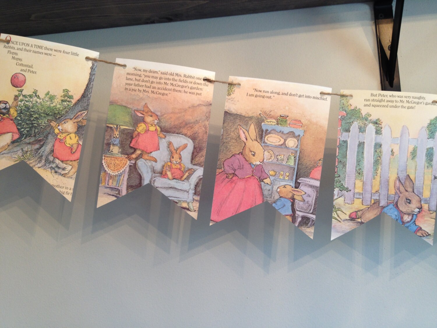 The Tale of PETER RABBIT Book Page Banner Bunting Garland - Etsy