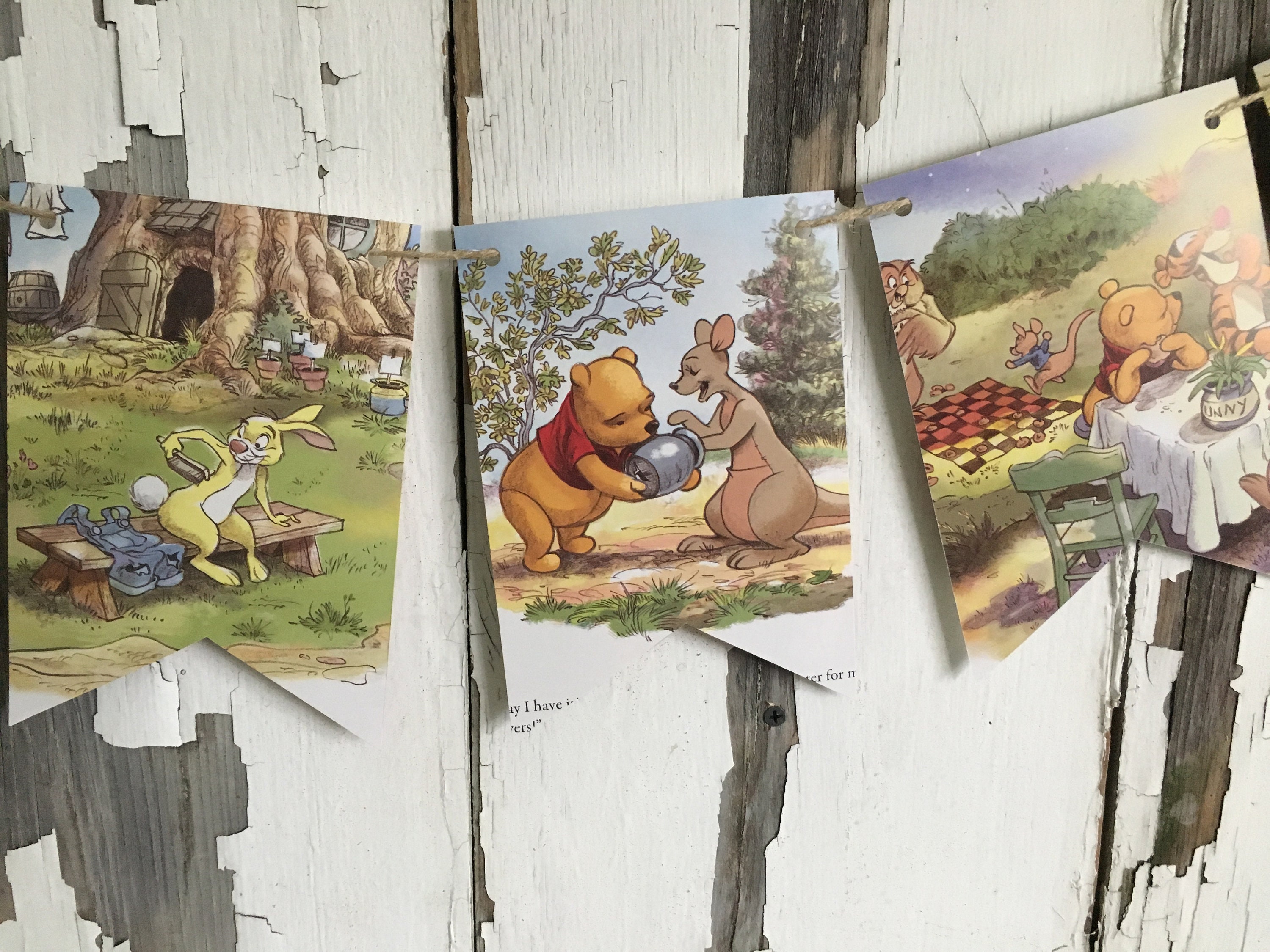 WINNIE the POOH Book Page Banner Garland Bunting Decoration | Etsy