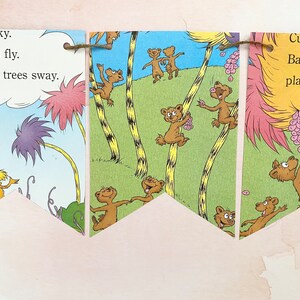 The Lorax Book Page Banner Dr. Seuss Bunting Garland Decor Party Decor ...