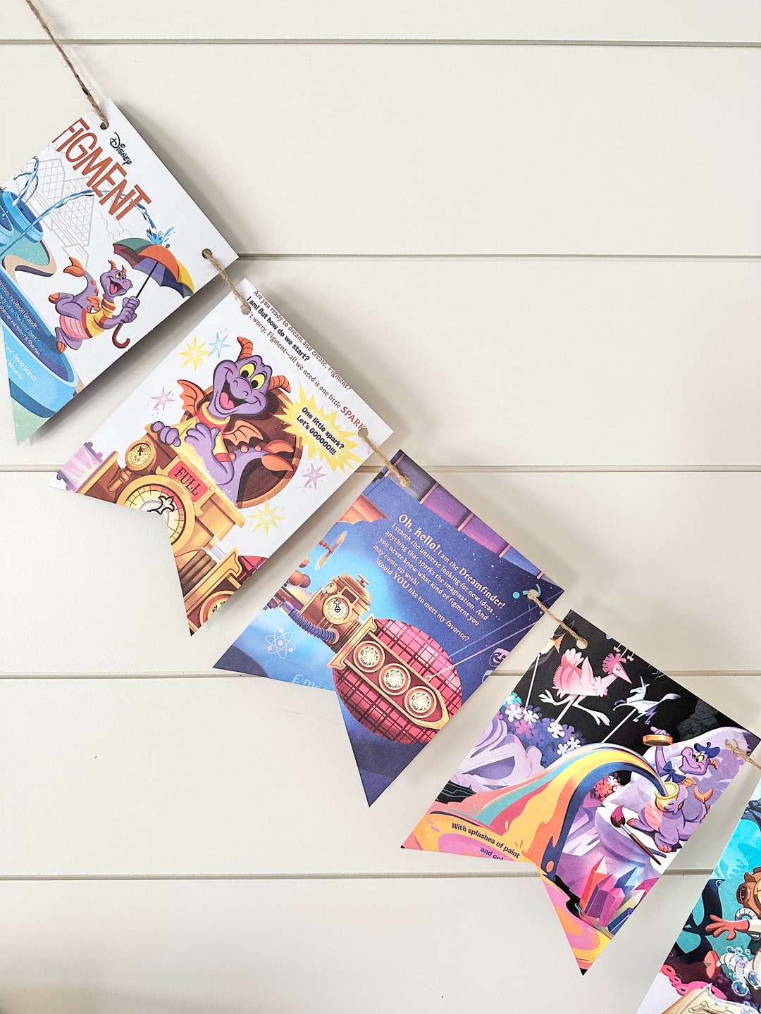 Figment Epcot Book Page Banner Decoration Disney World Birthday Party ...