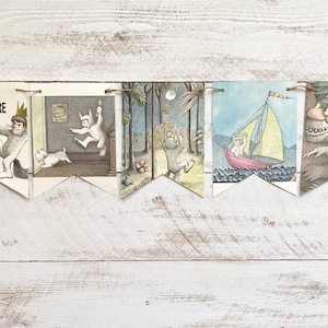 WHERE the WILD THINGS Are Book Page Banner Garland Bunting Sign ...