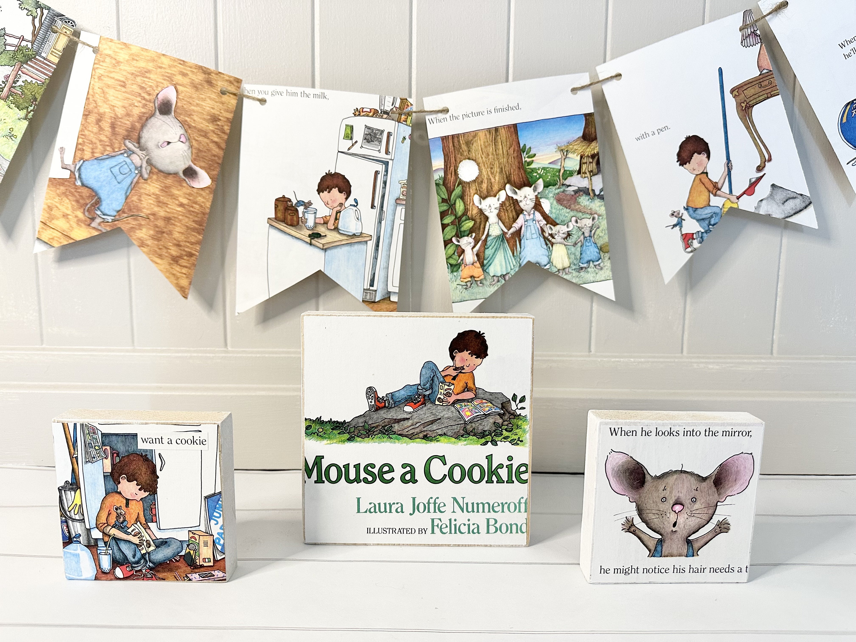 If You Give A Mouse A Cookie Book Page Banner Birthday Party Decor ...