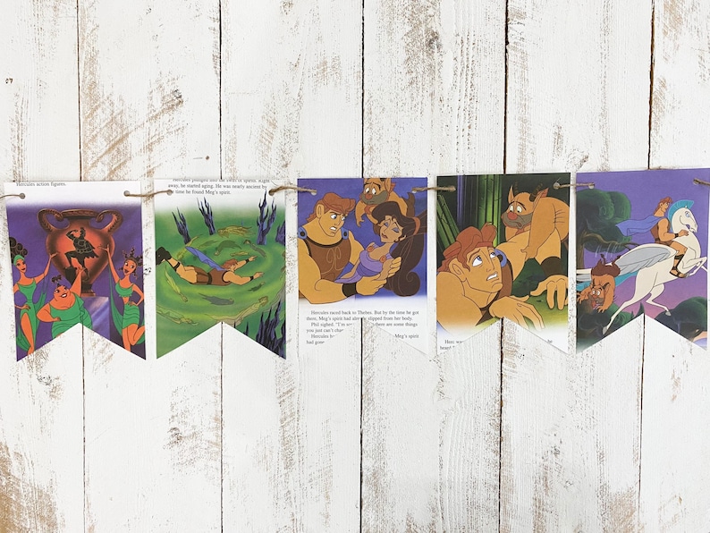 Hercules Book Page Banner Bunting Garland Party Decor Decoration Art - Etsy