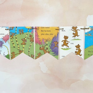 The Lorax Book Page Banner Dr. Seuss Bunting Garland Decor Party Decor ...