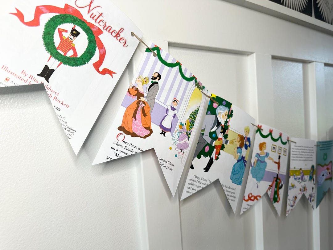 The Nutcracker Book Page Banner Bunting Garland Christmas Decor ...