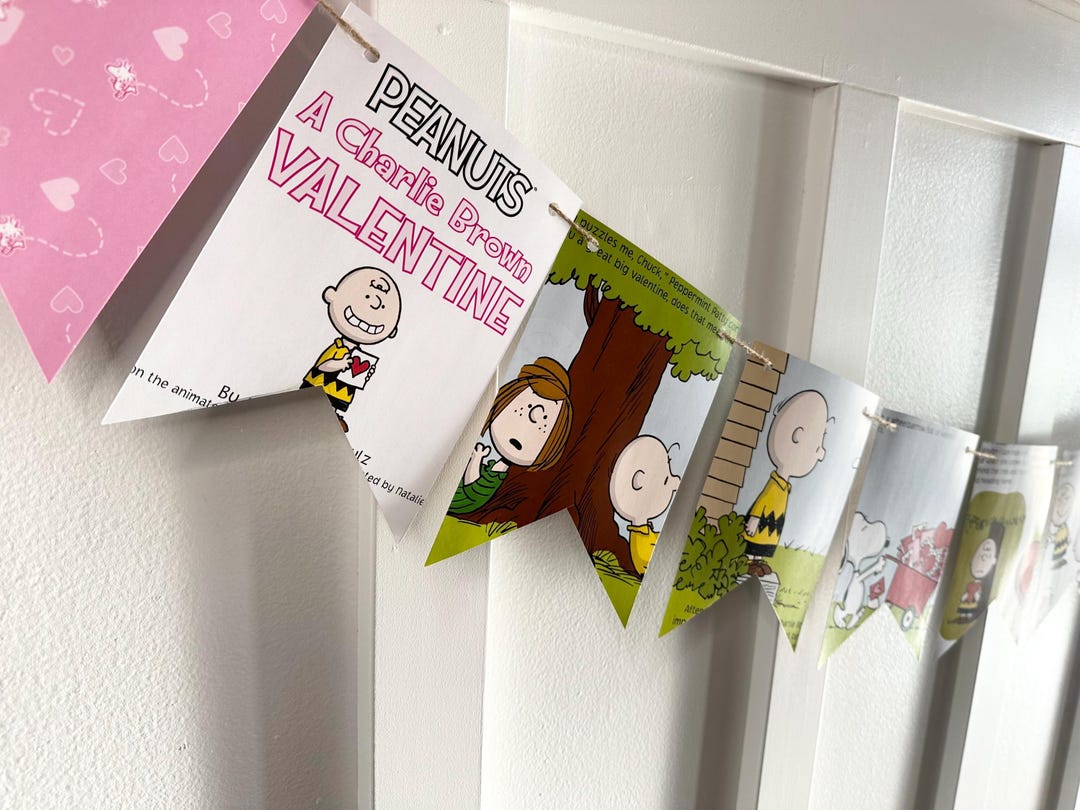 A Charlie Brown Valentine Book Page Banner Valentine’s Day Holiday ...