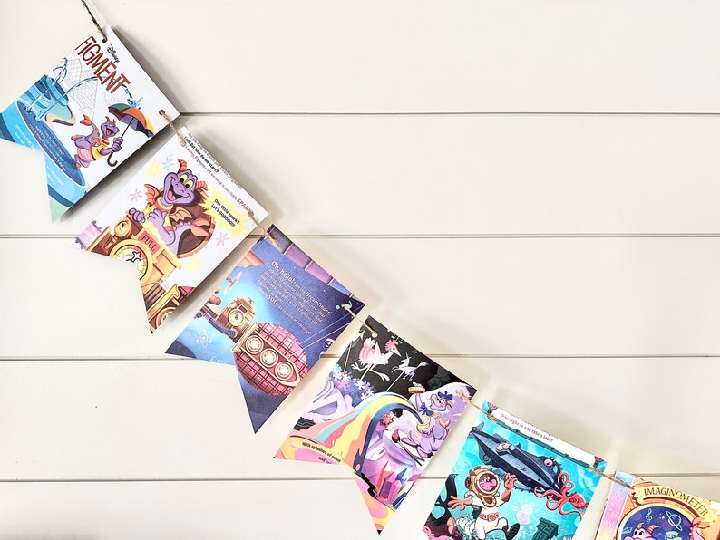 Figment Epcot Book Page Banner Decoration Disney World Birthday Party ...