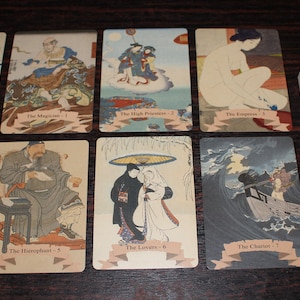 Japanese Tarot Deck: 78 Cards With Antique Art (poker Size) - Etsy