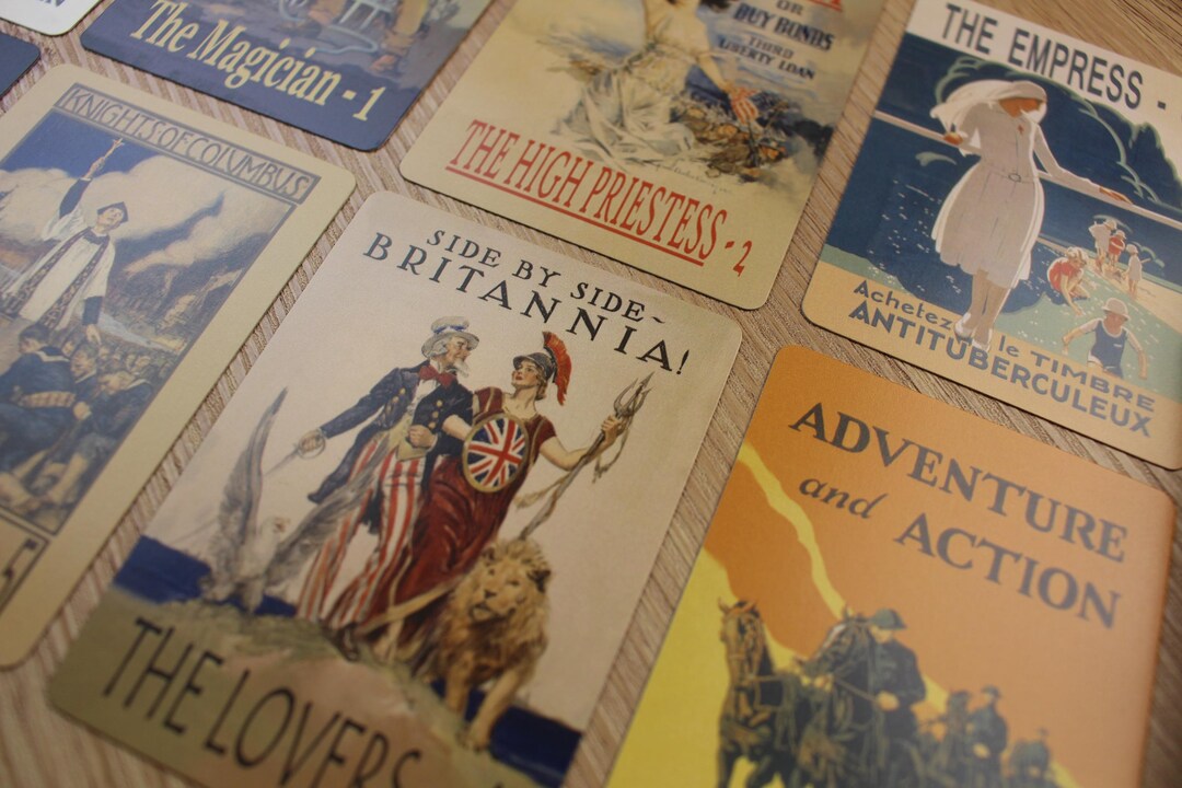 WW1 Tarot Card Deck : With Historic World War One Poster Art - POKER ...