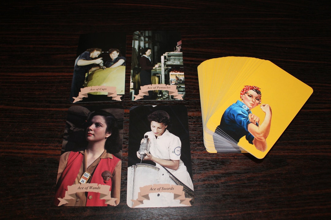 WW2 Rosie the Riveter Tarot Deck: All Female, 78 Card Full Size Cards ...