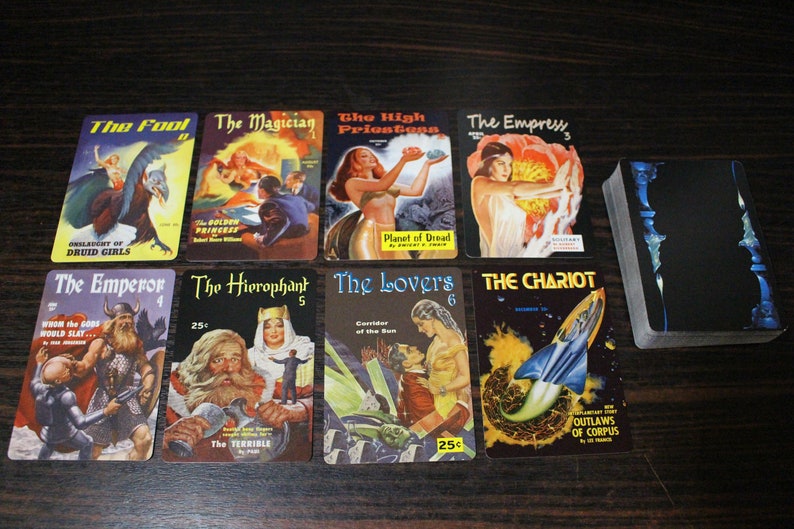 Pulp Fantasy Tarot Deck - 1940s Magazine Art, 78 Cards "small" Poker ...