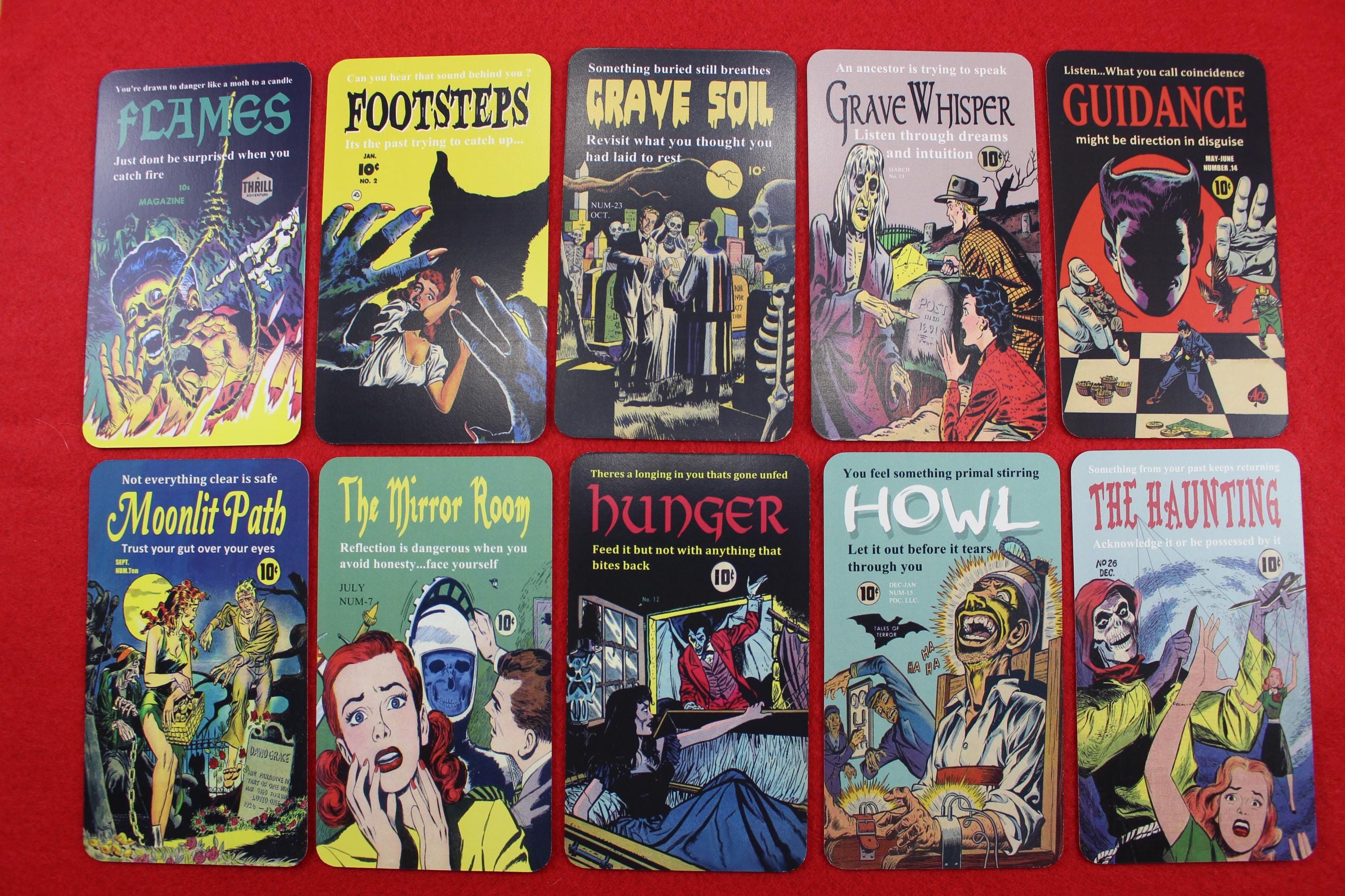 Horror Oracle Cards: Vintage Comic Art, Daily Guidance Deck "full Size ...
