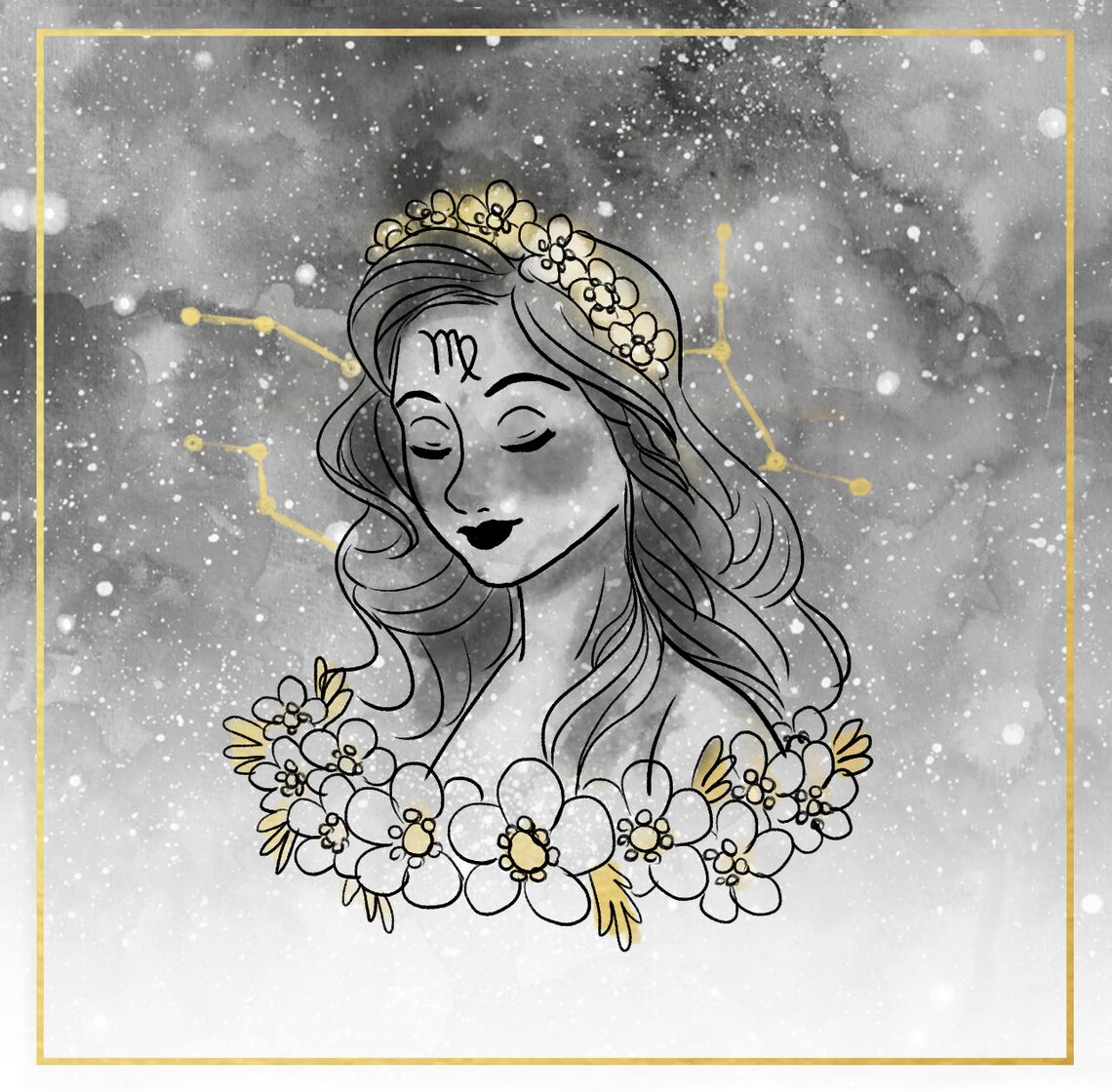 Zodiac Series 1 aries-virgo 5x5 Prints | Etsy
